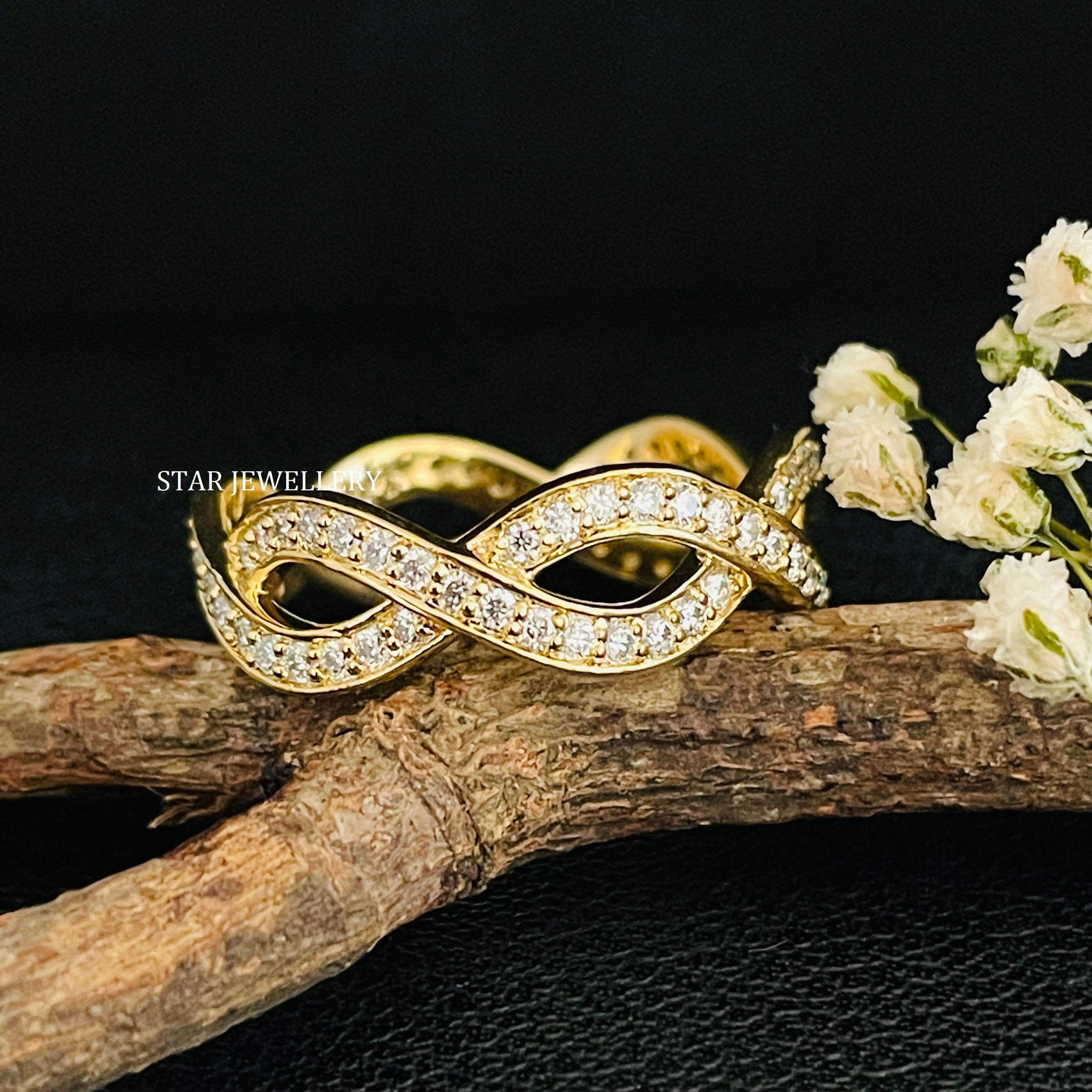 Natural Diamond Infinity Eternity Wedding Ring – STAR JEWELRY